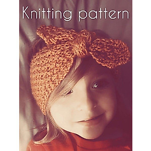 OVOY Turban Headband Baby Girl - Warm Rabbit Knot Hair Band Wrap Newborn Toddler Children 2Pcs (Brown+Beige, One Size)