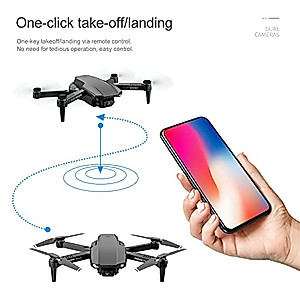 LGDEERCO Folding Drone 4K HD Dual Camera with 50x Zoom Lens HD Image Transmission Add Music Online MV Online Editor Intelligent Height Setting