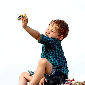 ArtCreativity Diecast Air Whale Helicopters with Pullback Mechanism, Set of 3, Diecast Toy Choppers with Spinning Propellers, Birthday Party Favors, Goodie Bag Fillers for Kids