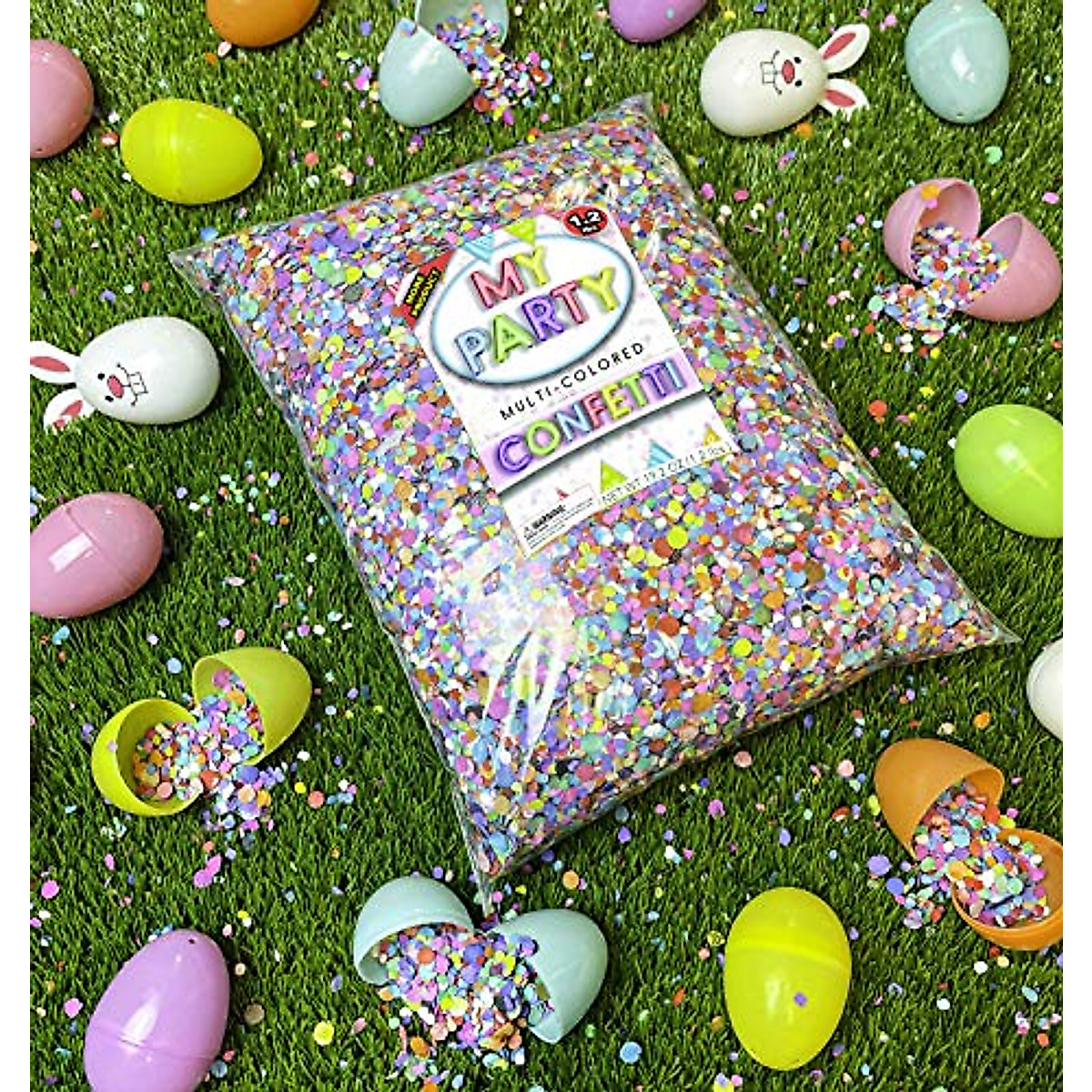 Festive Mexican Confetti Bag- 1.2lbs/544gr. Bulk Bag, Perfect for Birthday Parties, Pinata filler, Easter Eggs (cascarones), Wedding Toss, Fiesta Party Decor, Cinco de Mayo and much more! – by MyParty