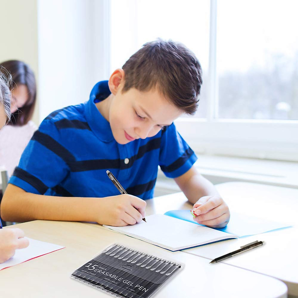 Erasable Gel Pens, 15 Pack Black Retractable Erasable Pens Clicker, Fine Point, Make Mistakes Disappear, Black Inks for Writing Planner and Crossword Puzzles…