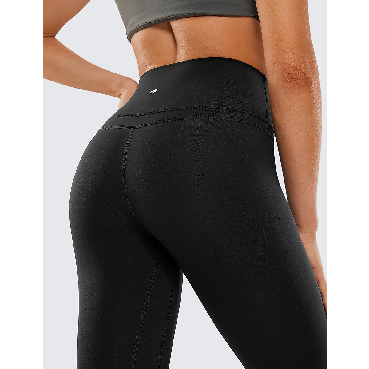 CRZ YOGA Women's Naked Feeling I Workout Leggings 28 Inches - High Waisted Full-Length Yoga Pants Black Medium