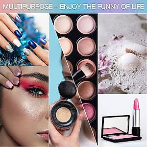 ZOCONE Mica Powder for Epoxy Resin, 42 Colors 0.35 oz (10g) Each Jar Mica Pigment Powder 11 PCS Spoons, Colors Mica Powder for Soap Making, Candle Making, Bath Bomb, Nail Art, Slime, Craft Projects