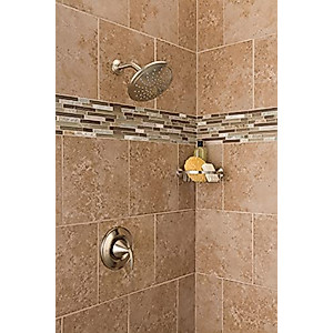 Moen Eva Brushed Nickel Posi-Temp Shower Faucet Trim with Eco-Performance Rainshower Showerhead, Valve Required, T2232EPBN