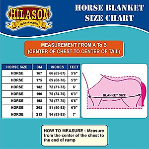HILASON 1200D Waterproof Horse Hood Neck Blanket Belly Wrap Plaid - 78 Inches | Horse Blanket | Horse Blankets for Winter Waterproof | Horse Turnout Blanket | Horse Turnout