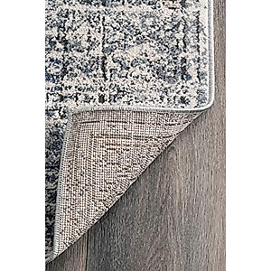 nuLOOM Jayla Barbed Iris Medallion Area Rug, 6' 7" x 9', Blue