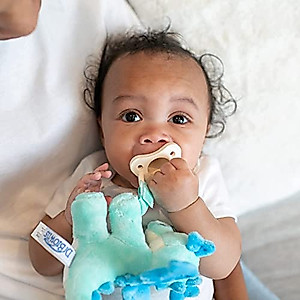 Dr. Brown's Baby Lovey Pacifier Holder & Teether Clip, Soft Plush Stuffed Animal Dragon Pacifier Tether with Four-Piece HappyPaci Pacifier, 100% Silicone, 0-6m