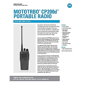 2 Pack of Motorola CP200d UHF Two Way Radios