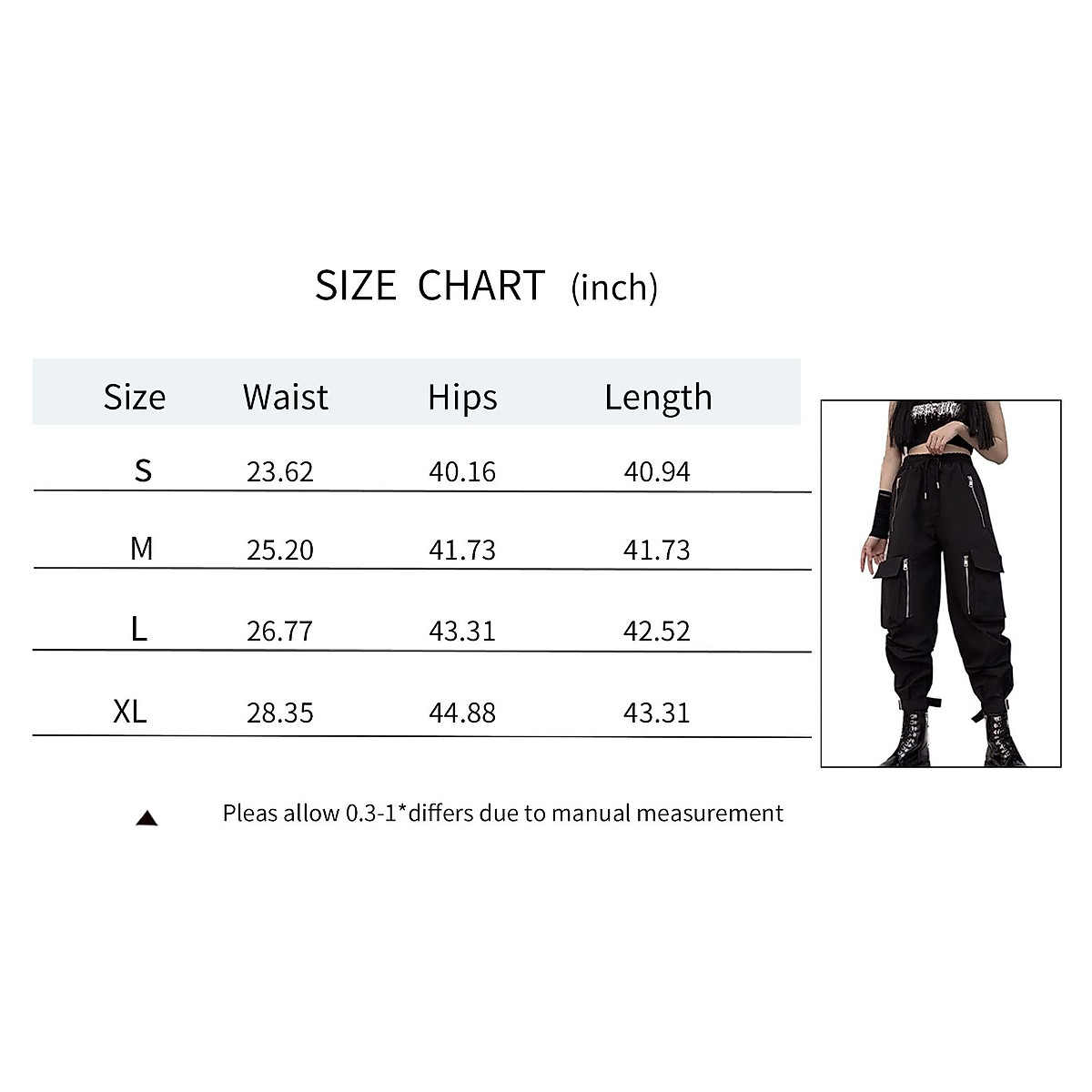 Vekline Women's Camo Pants Cargo Trousers Cool Camouflage Pants Elastic Waist Casual Multi Outdoor Jogger Pants with Pocket Black Cargo Pants