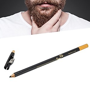 Barber Pencil, Beard Pencil Filler for Men, Barber Pencil for Lineup, Household Beard Pencil Liner, Long Lasting Repair Shape Beard Pen Water/Sweat Proof beard filler Shaping Styling Tool(black)