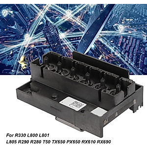 TOPINCN Office Printhead ABS Color Printhead Replacement R330 L800 L801 L805 R290 R280 T50 TX650 PX650 RX610 RX690 Print Head Color Printer Scanner Accessories