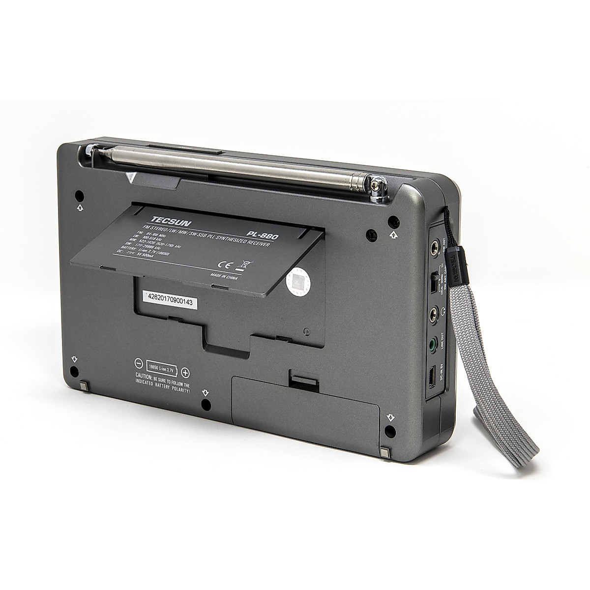 Tecsun PL880 Portable Digital PLL Dual Conversion AM/FM, Longwave & Shortwave Radio with SSB (Single Side Band) Reception, Color Silver