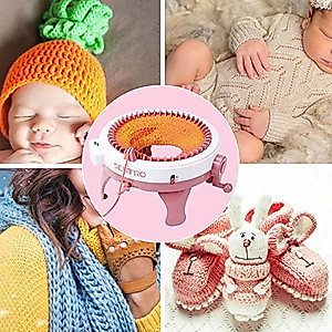 SENTRO 48 Needles Knitting Machine with Row Counter and Plain/Tube Weave Conversion Key, Efficiently DIY Scarf Hat Sock