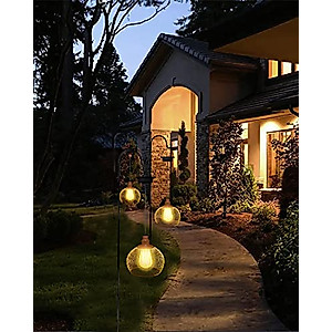 SHYMERY Hanging Solar Lights,Metal Solar Lantern LED Garden Outdoor Chandelier Rustic Edison Bulb Lamps Waterproof for Outdoor Hanging,Porch,Patio,Lanai,Pathway Decor(Bronze,1 Pack)