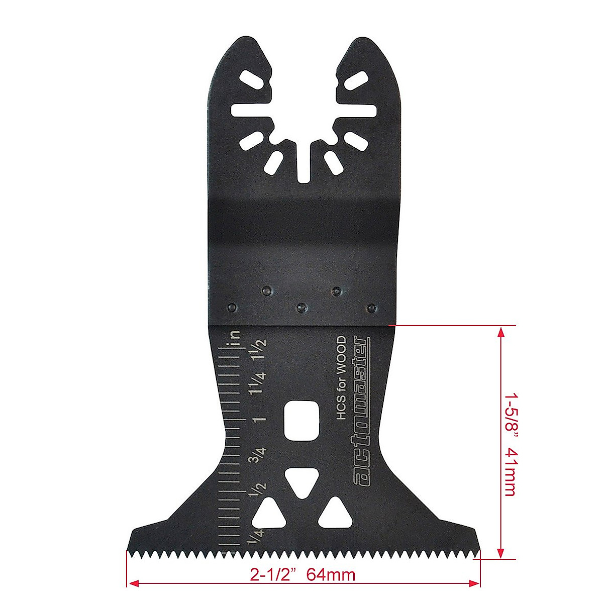 ACTOMASTER HCS 2-1/2" Wood/Drywall Oscillating Saw Blades for Oscillating Tool Multitool, Pack of 8