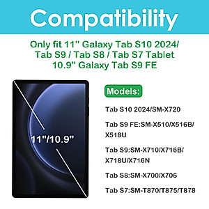 ProCase 2 Pack Screen Protector for Galaxy Tab S10 2024/ Tab S9 FE 10.9"/ S9 2023/ Tab S8 2022/ Tab S7 2020 11", Hardness Tempered Glass Screen Film Guard for Galaxy Tablet SM-X720/X510/X710/X700/T870