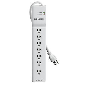 Belkin BE107201-08-DP 7-Outlet SurgeMaster Surge Protector - 12 Foot Cord