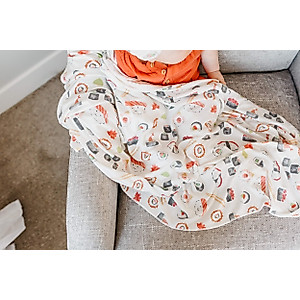Large Premium Knit Baby Swaddle Receiving Blanket "Baja" by Copper Pearl