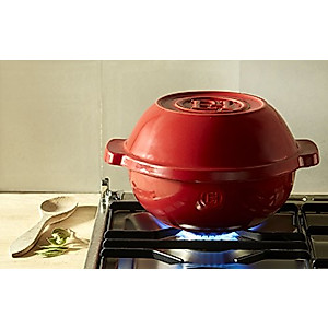 Emile Henry Ceramic Bread/Potato Cooker | Burgundy