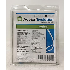 Advion Evolution Cockroach Gel Bait-20-30 Gram Tubes, Gel Colour May Vary. (case of 5)