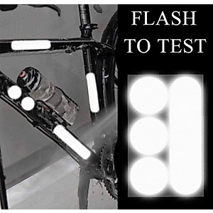 KOOUMOS 30pcs Reflective Decals Reflective Stickers Safety Warning Sticker Tapes Waterproofsp High Intensity Night Visibility Adhesive for Helmets Motorbike 1.18 x 3.25 Inch(3x8cm)