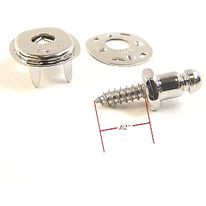 Lift The Dot Socket, Clinch Plate & 1/2" Wood Screw Stud - 10 Piece Set