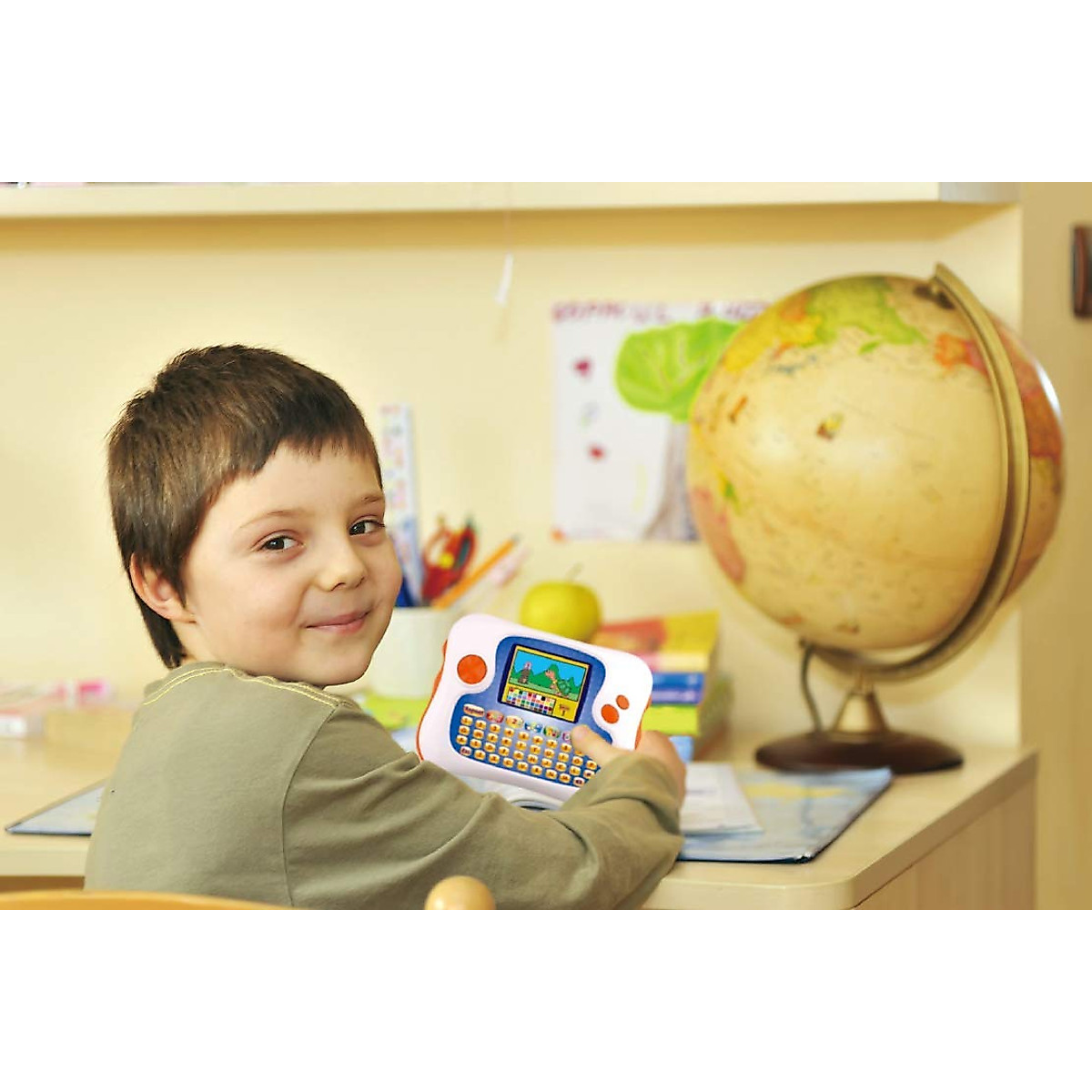 Learn Smart Handheld Language Learning Machine Early Education Device PDA Style Learning Resource 104 Learning Activities&Game English/Spanish Bilingual Support TV-Out Function 2.7”inch TFT Screen