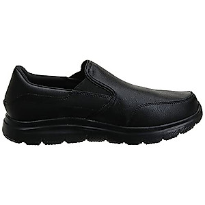 Skechers Men's Bronwood Food Service Shoe, Black Leather, 13