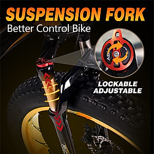 1000W Electric Bike for Adults 26"*4.0 Fat Tire Removable 48V 12.5Ah Battery Lockable Suspension Fork Electric Mountain Bike/Bicycle with 21 Speed Gear Green