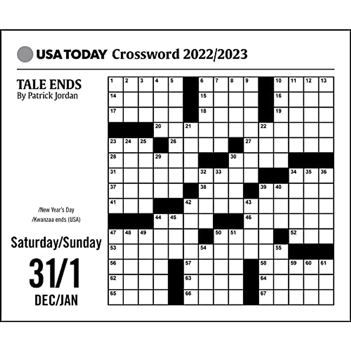 USA Today Crossword Puzzles 2023 Day-to-Day Calendar