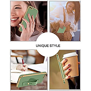 BENTOBEN iPhone 8 Plus Case, Phone Case iPhone 7 Plus, Slim Thin Shockproof Protection Kickstand Drop Protective Bumper Girls Women Boy Men iPhone 8 Plus/iPhone 7 Plus 5.5 Cover, Light Green Design