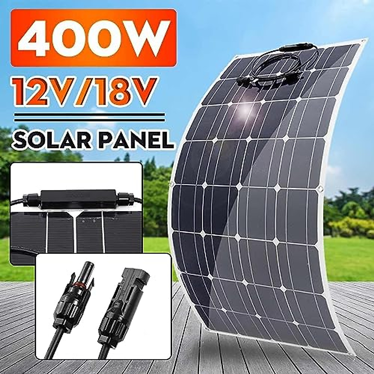 CAJUCA Solar Panel 800W 400W Solar Panel Solar Cells 30A Charger USB Controller Solar Panel Kit Complete Power Charge System Outdoor,400w