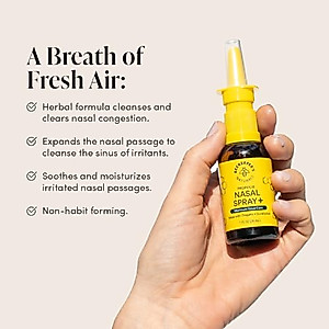 Beekeeper's Naturals Propolis Nasal Rinse Spray Max, Relief for Adults w/Eucalyptus, Oregano & Saline, Clears Nasal Congestion, Moisturizes Sinus Canal, & Decongest Sinus Cavities, 1 fl oz