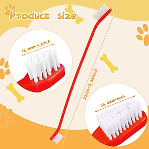 TINSKY 80 Pcs Small Dog Tooth Brush Brushing Kit Dual Headed Puppy Toothrush Bulk Long Handle Pet Dental Brushes for All Dog Breeds Pets Cleaning Dental Oral Care