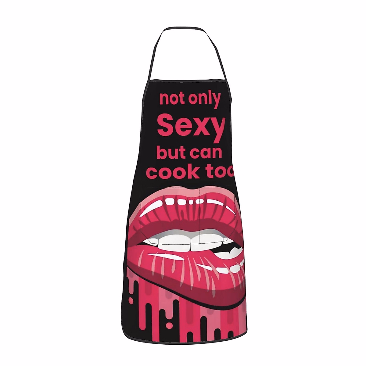 capuca Cooking Kitchen Chef Aprons Funny - Not Only Sexy Printing Bib Aprons with Pockets Erasable Hand Waterproof Grilling Sink Aprons for Women Men