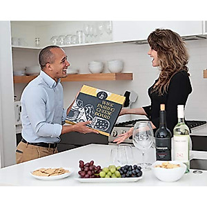 Permaggio 3 Knives and 11.7-inch Wine Pairing Cheese Board Set, Space Gray