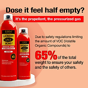 EBIN NEW YORK Wonder Lace Bond Adhesive Spray - Extreme Firm Hold 14.2oz / 400ml