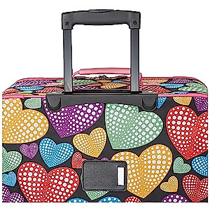 Rockland Jungle Softside Upright Luggage Set, Expandable, New Heart, 4-Piece (14/29/24/28)