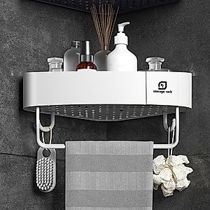 Bargain Finds, Clearance Items, Corner Bathroom Counter, Bathroom Shelves Organizer, Corner Shower Caddy, Bathroom Corner Shelf, Triangles Corner Organizer with Hooks and Towel Rack