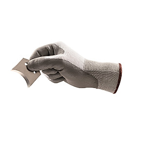 Ansell HyFlex 11-644 Polyethylene Light Duty Safety Glove with Knitwrist, Abrasion/Cut Resistant, Size 9, Gray (Pack of 12 Pair)