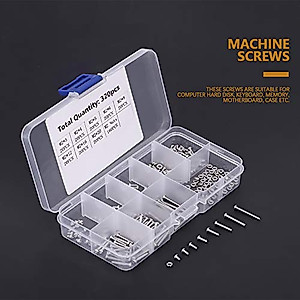 Crews Set, High Hardness Resistance Durable 320pcs M2 Machine Screws Set Fasteners for Laptop/Hard Disk/Keyboard/Phone/PC
