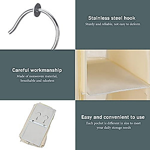 Woanger 2 Pieces Hanging Purse Handbag Organizer 10 Pockets Nonwoven Purse Storage Closet Bag Organizer Handbag Closet Purse Holder for Wall Women Organization Wardrobe Accessories Storage Bag