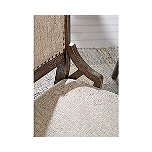 Signature Design by Ashley Wyndahl Rustic Modern Upholstered Dining Chair, 2 Count, Distressed Brown