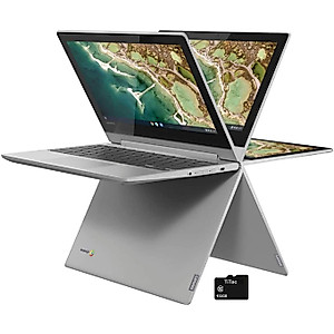 2021 Lenovo Chromebook Flex 11" 2-in-1 Convertible Laptop, 11.6-Inch HD Touch Screen, MediaTek MT8173C Quad-Core Processor, 4GB RAM, 32GB eMMC, Webcam, USB Type C, Chrome OS, TiTac Accessory