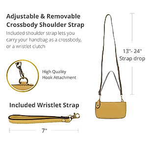 Joy Susan Women's Fashion Purse Mini Crossbody Wristlet Clutch Handbag - Butter