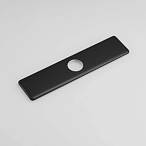 Homevacious 10 Inch Bathroom Sink Faucet Or Kitchen Faucet Base plate Hole Cover Deck Plate Escutcheon Black Square 304 Stainless Steel