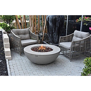 Elementi Lunar Bowl High Performance Cast Concrete Fire Pit - Propane