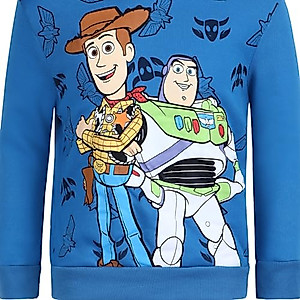 Disney Toy Story Woody and Buzz Lightyear Boys Pullover Hoodie for Toddler, Little and Big Kids