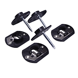 Yoogu 4 Sets Furniture Connector Pin Style Replacements Part Sofa Couch Sectional Connector Black