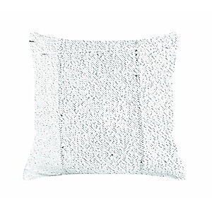 Idea Nuova Reversible Sequin Decorative Pillow, 17x17, Silver